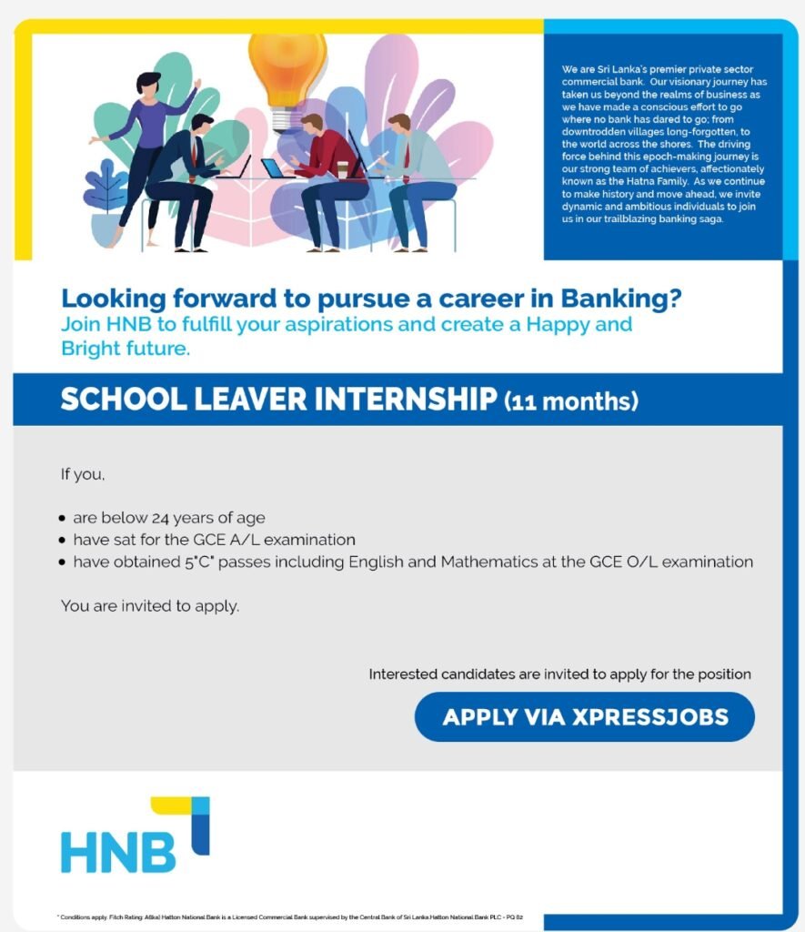 HNB Bank Vacancies 2026: Apply Online for Internships & Sales Associate ...